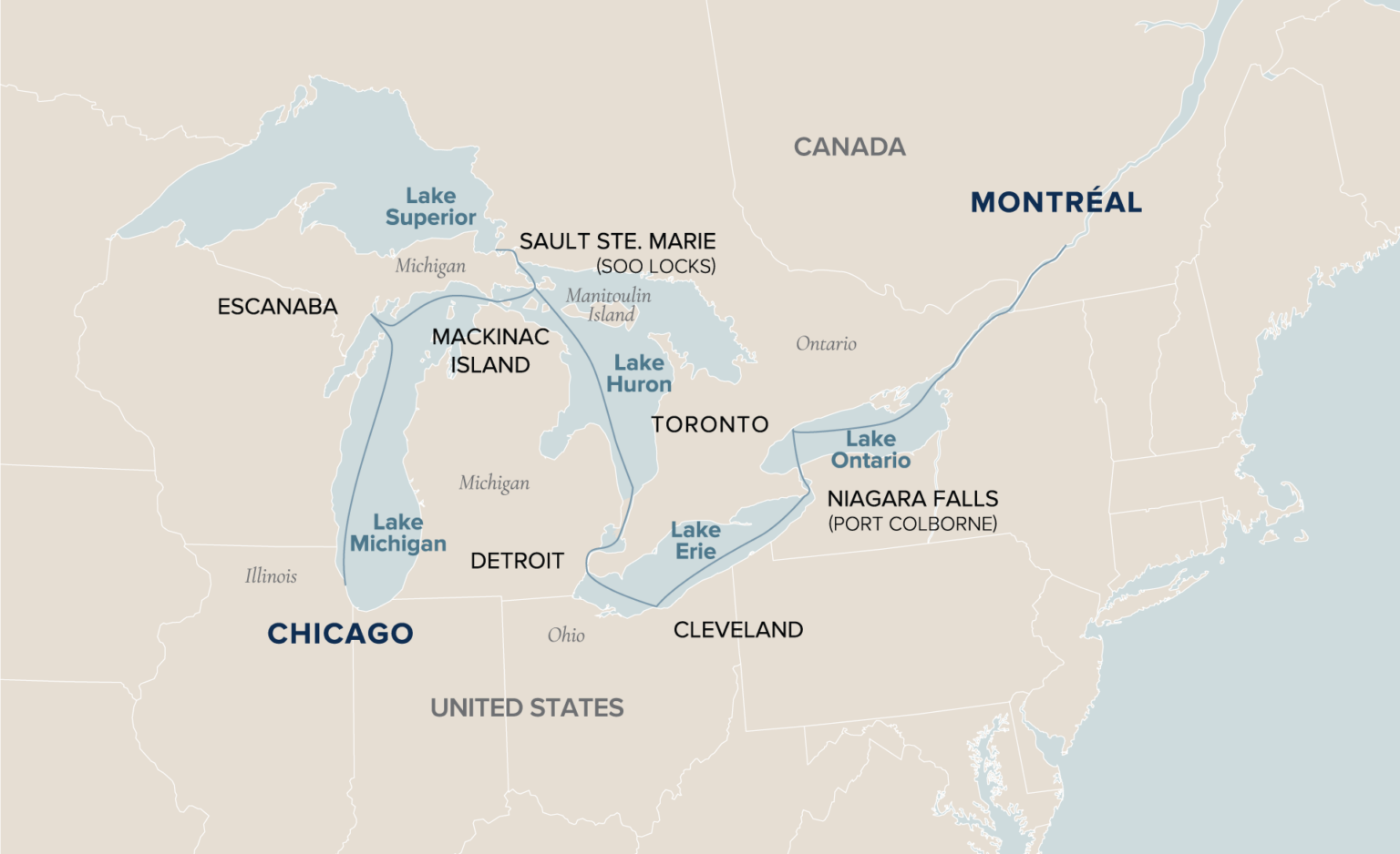 Chicago to Montréal | Victory Cruise Lines